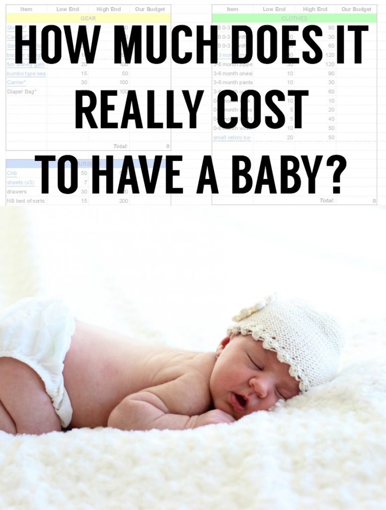Costs Of Having A Baby Worksheet Promotiontablecovers